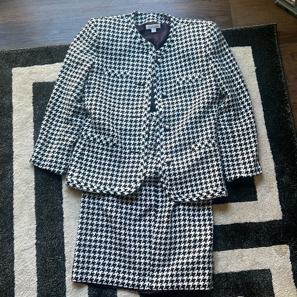 Ann Taylor | Jackets & Coats | Vintage Ann Taylor Navy Houndstooth ...